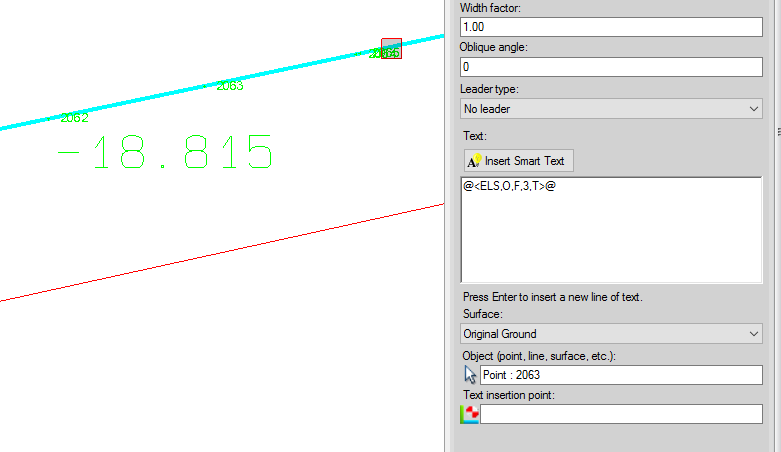 Is there an easy way to label a linestring with the cut/fill from a surface to the line ...