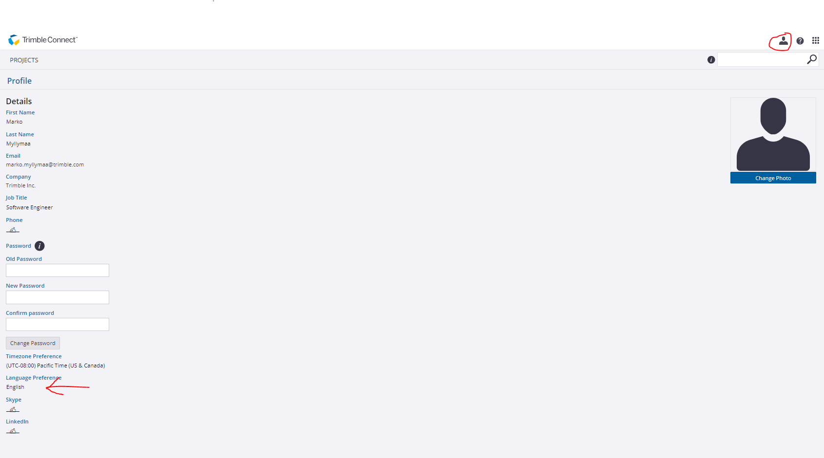 CHANGER LE LANGAGE | Trimble Connect User Forum