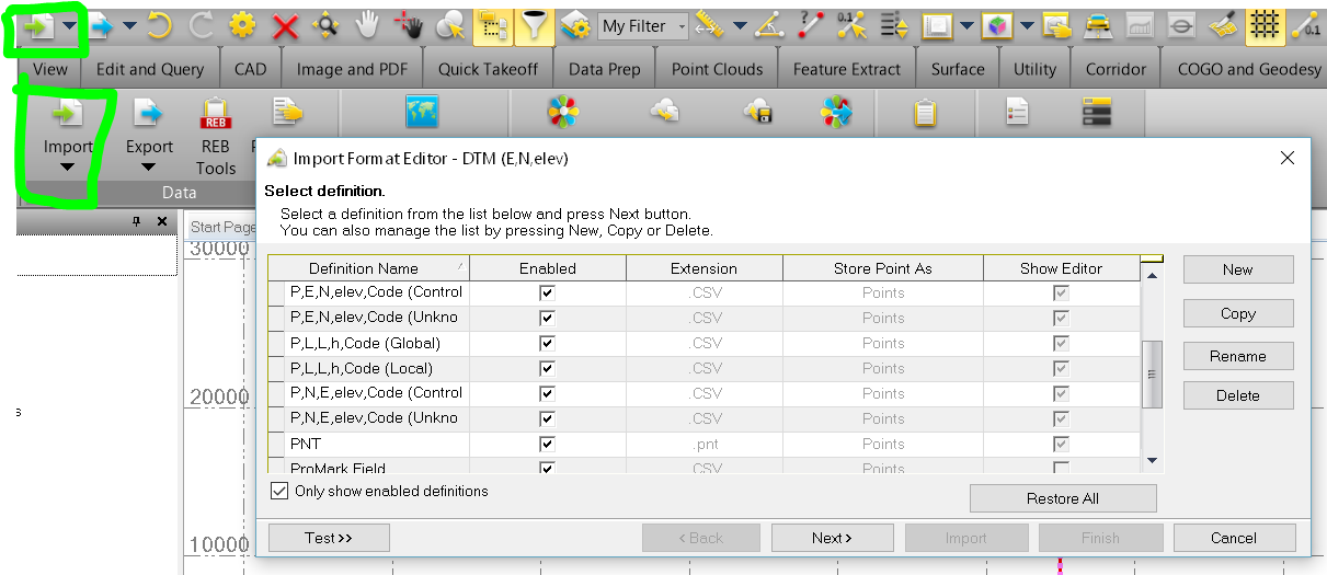 Utility Node Import | Trimble Business Center