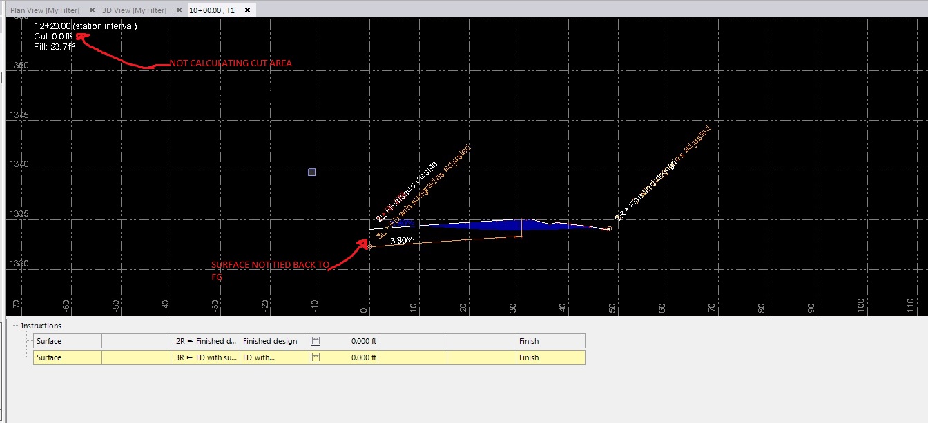 Is there a way to generate an area volume report between an Existing ...