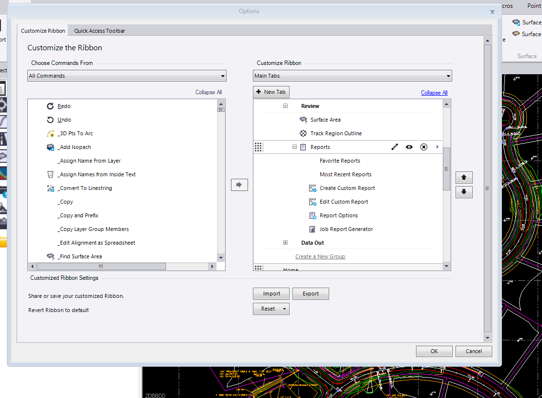Reports - Set the reports that are shown | Trimble Business Center