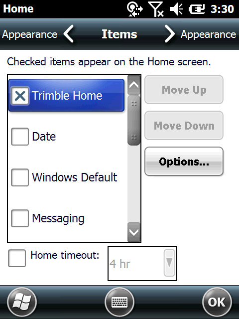 on a Geo7x. is there a way to change the start screen menu to a list ...