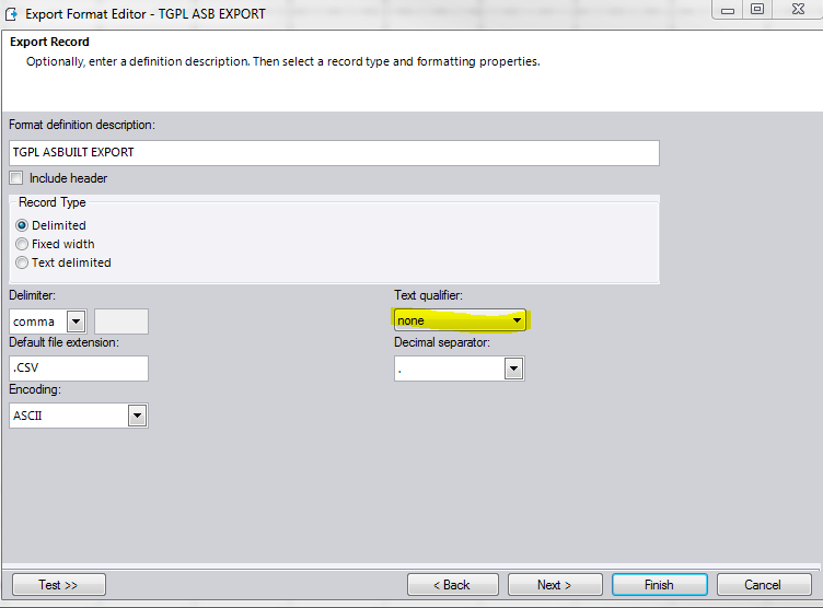 Attribute Export in TBC | Trimble Business Center