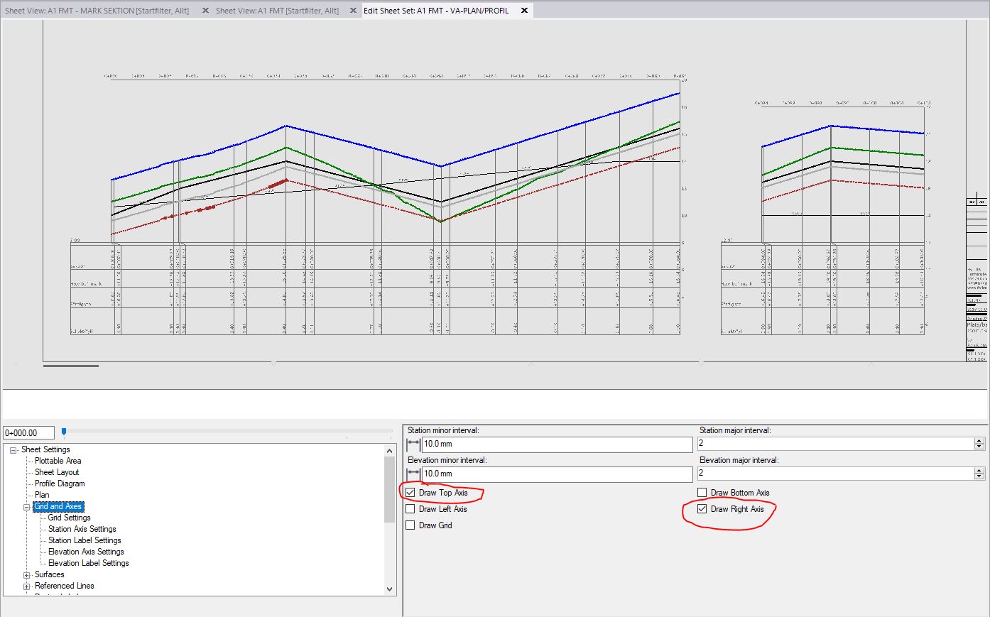 Profile table | Trimble Business Center