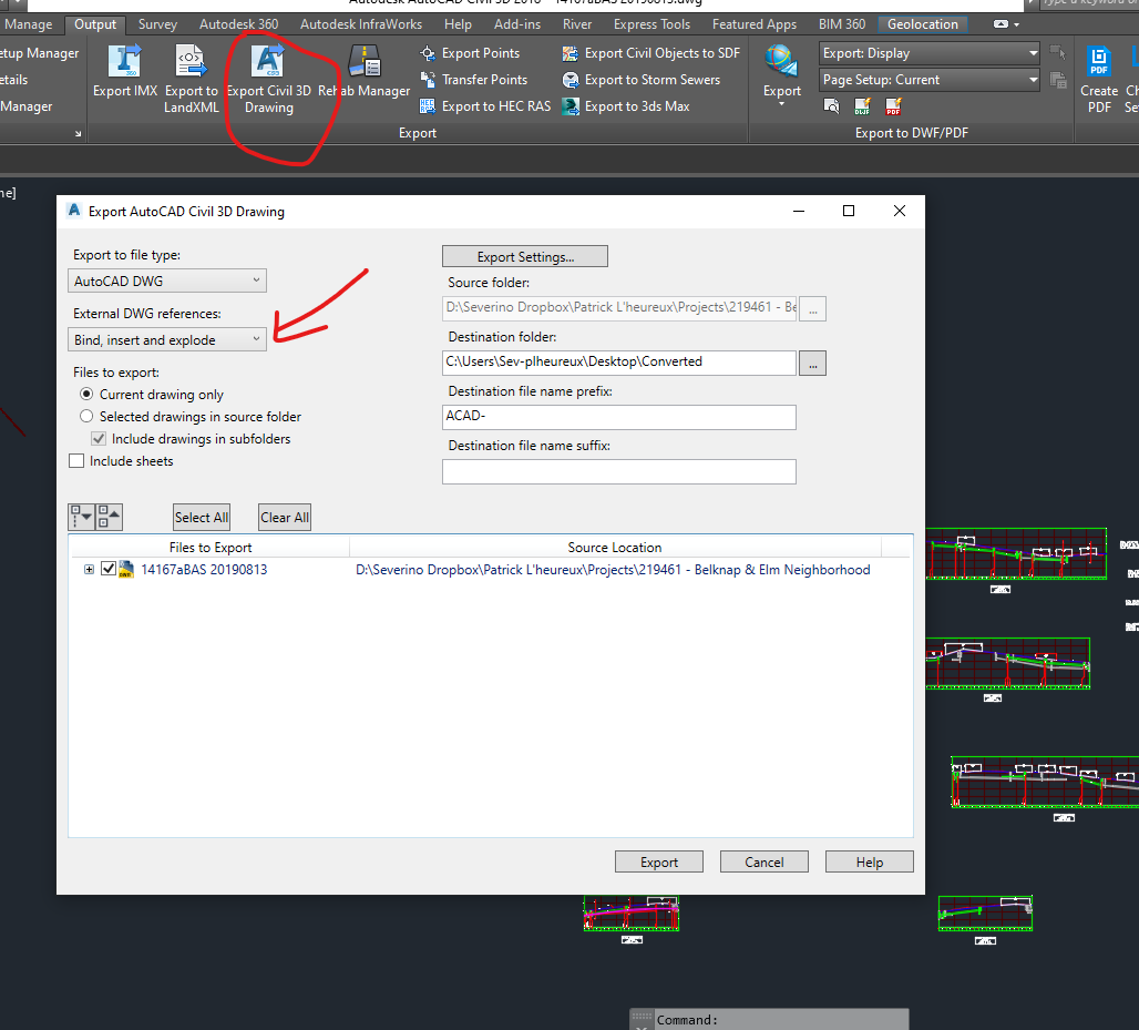 Missing Data when importing a Xref Block | Trimble Business Center