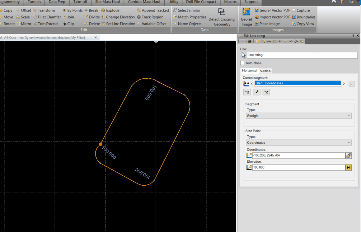 Closed Linestring Figure Start Points | Trimble Business Center