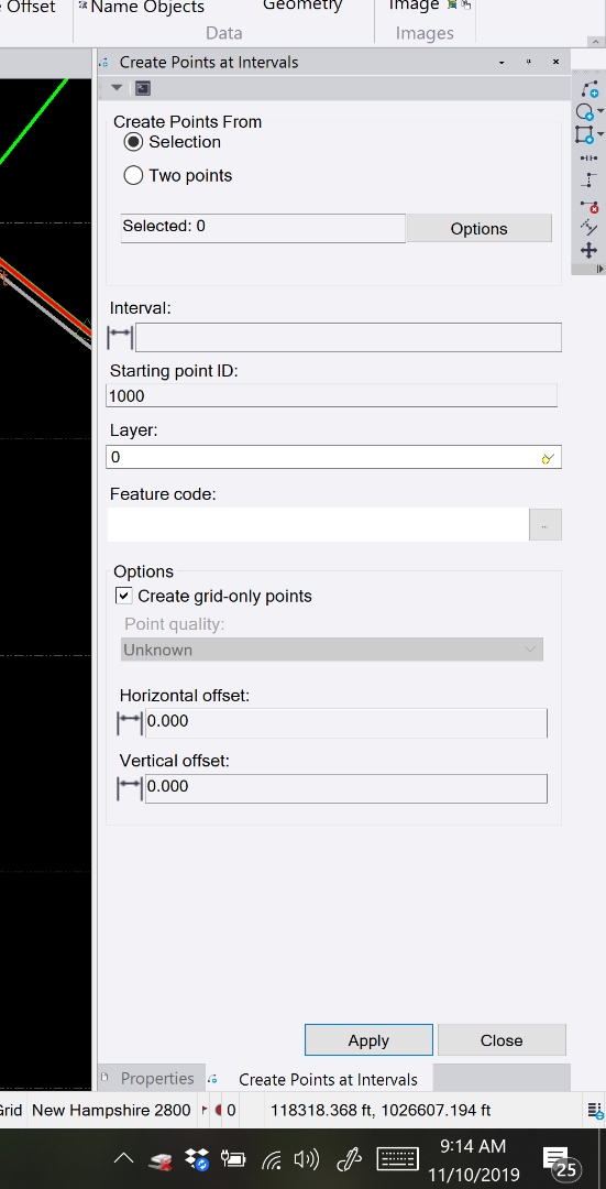 Points command | Trimble Business Center