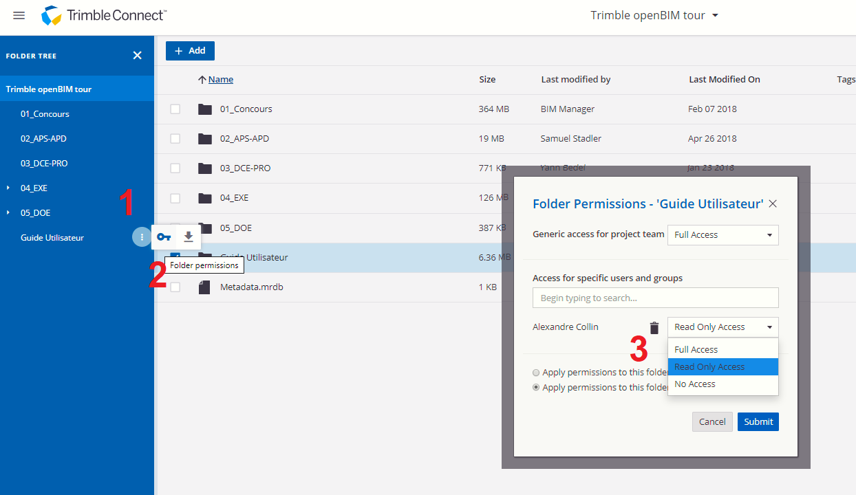 How can you set up folders that can only be changed or deleted by an administrator? | Trimble ...