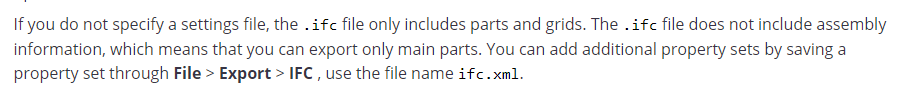 Tekla Export to TC Tool - IFC Property Sets | Trimble Connect User Forum