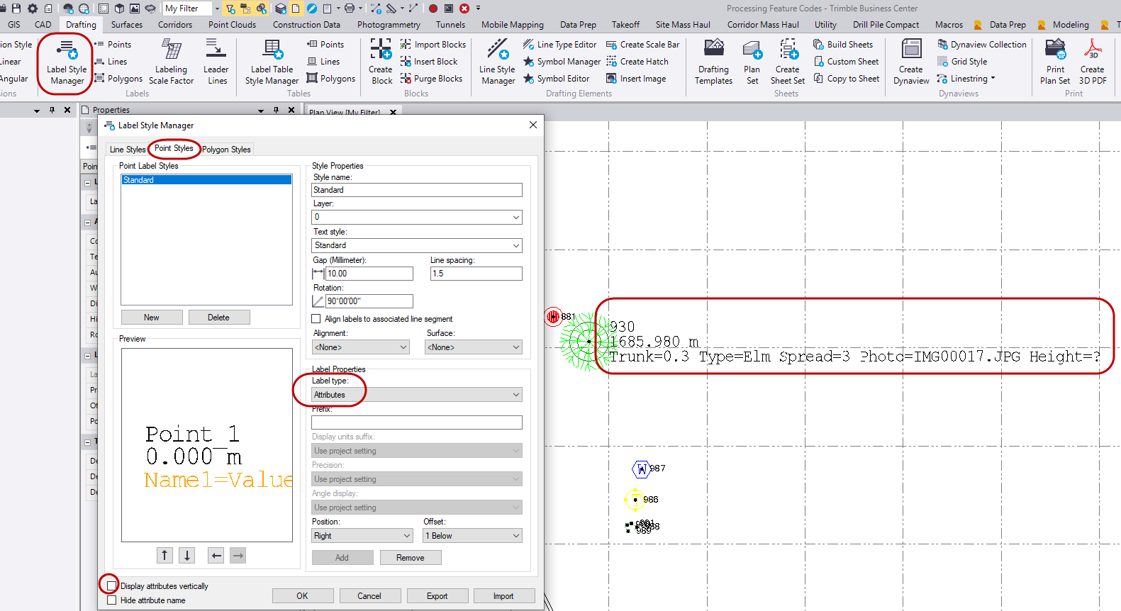 Concatenate Feature Attributes | Trimble Business Center