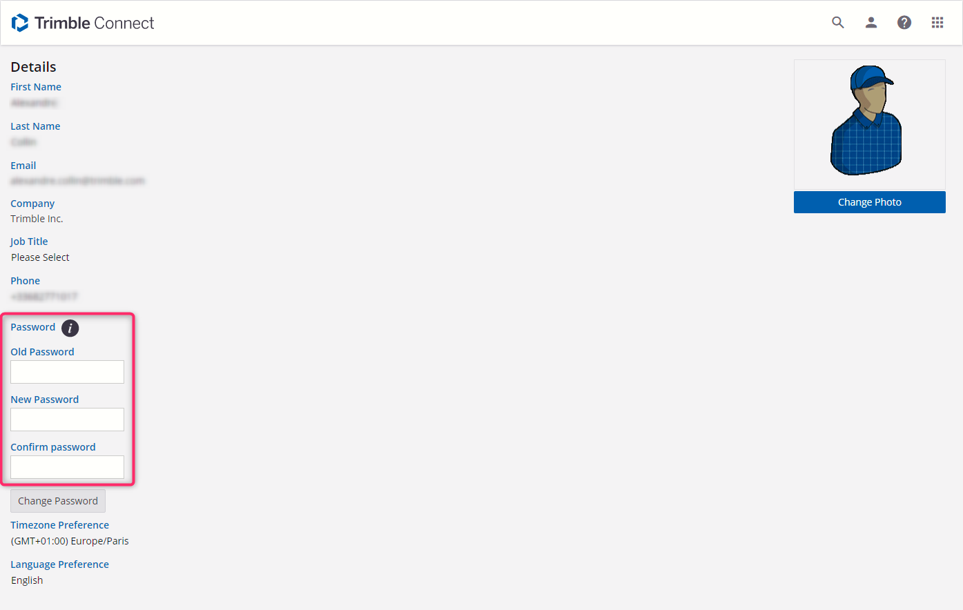 Password | Trimble Connect User Forum