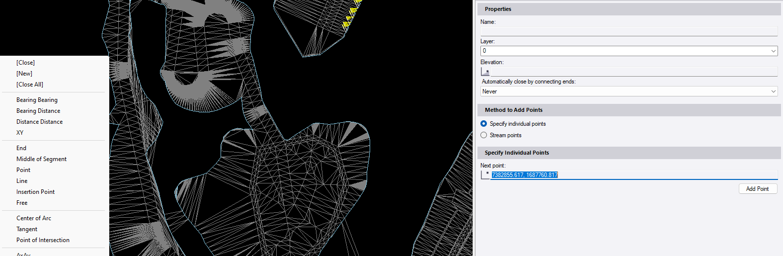 Inputting property lines by bearing | Trimble Business Center