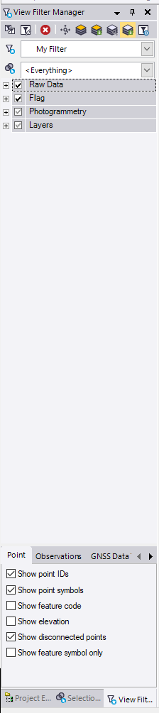 View filter manager - collapse filters | Trimble Business Center