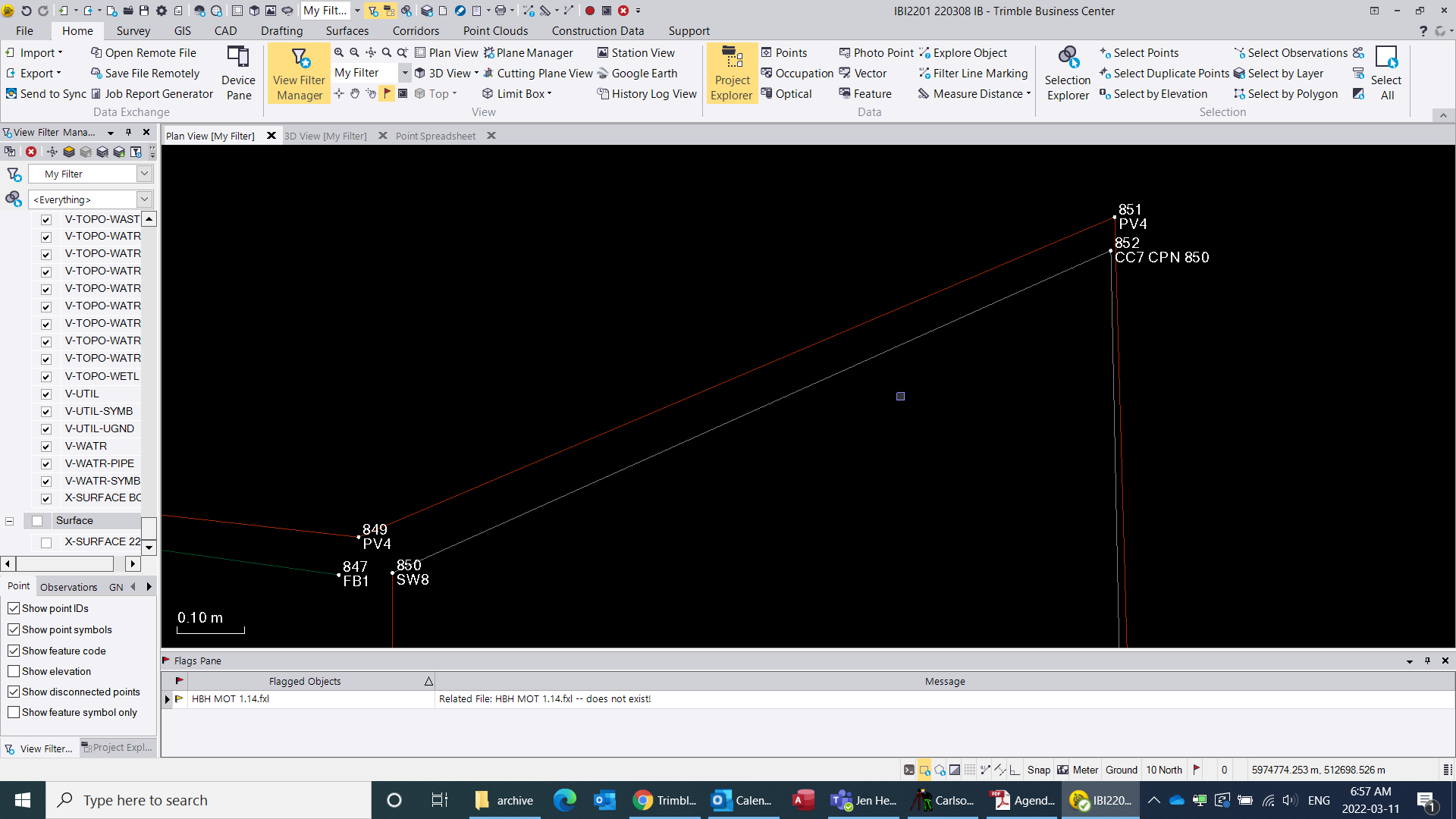 Feature Code : join points | Trimble Business Center