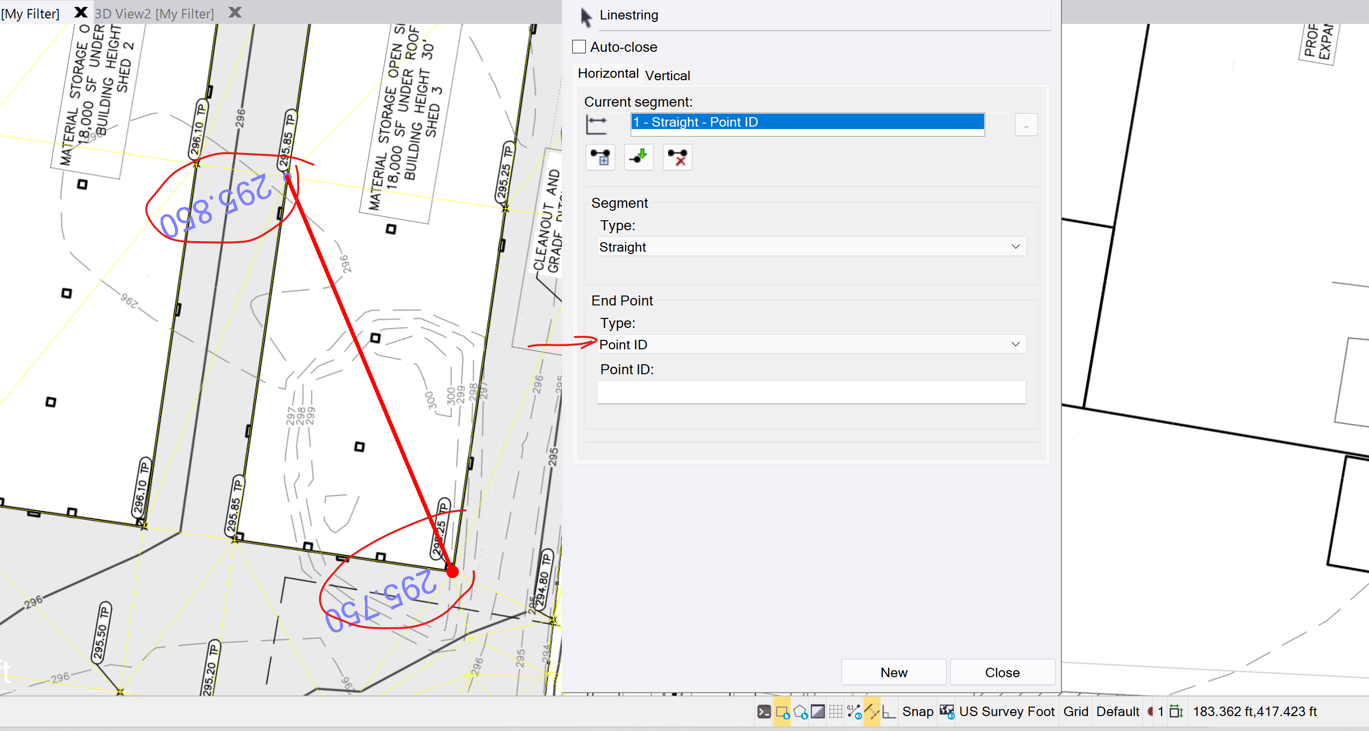 Edit Linestring-Command Not working Since update | Trimble Business Center