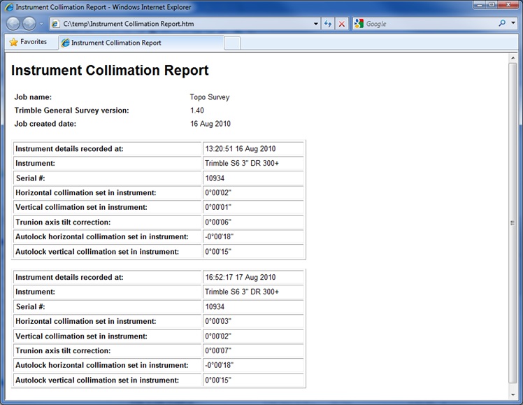 Download "Adjust" values from S5 total station | Trimble Business Center