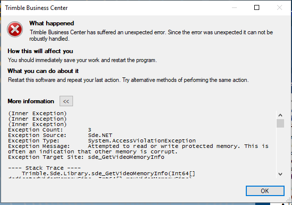 After A Fresh Install On A New Computer Go This Error Attempted To Read Or Write Protected 