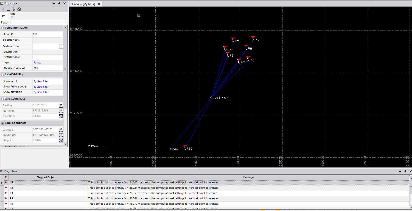 Point Out of Tolerance GNSS Processing | Trimble Business Center