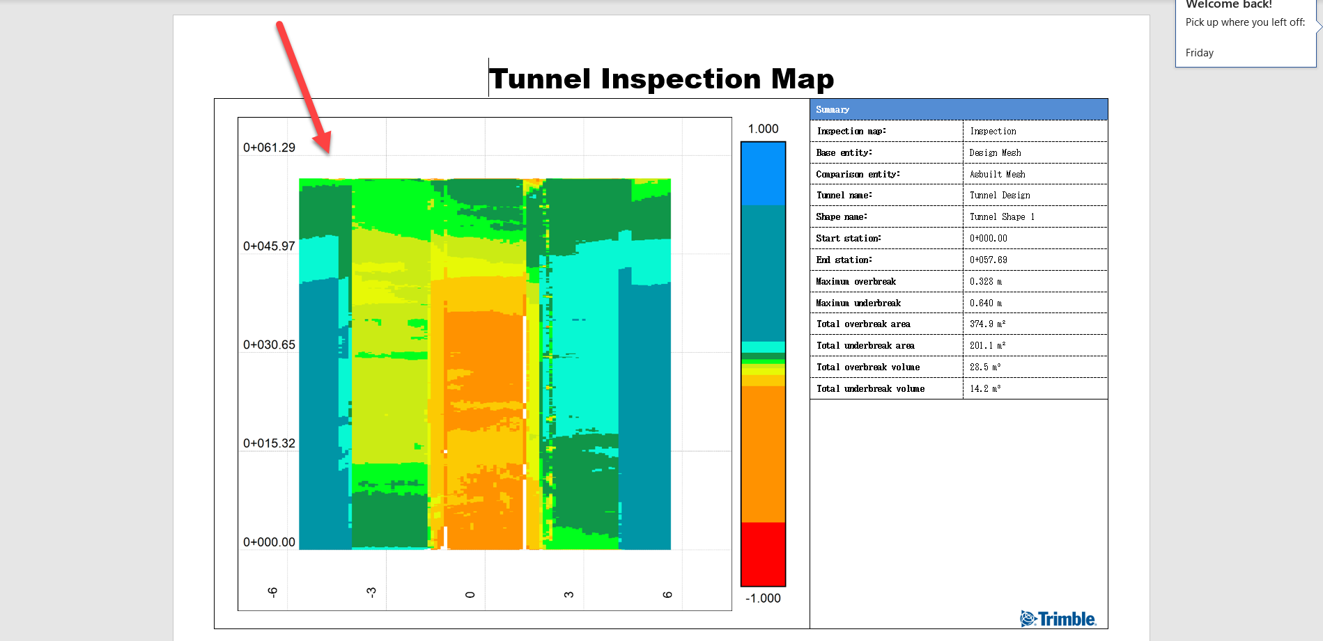 TBC Tunnel Inspection Map | Trimble Business Center
