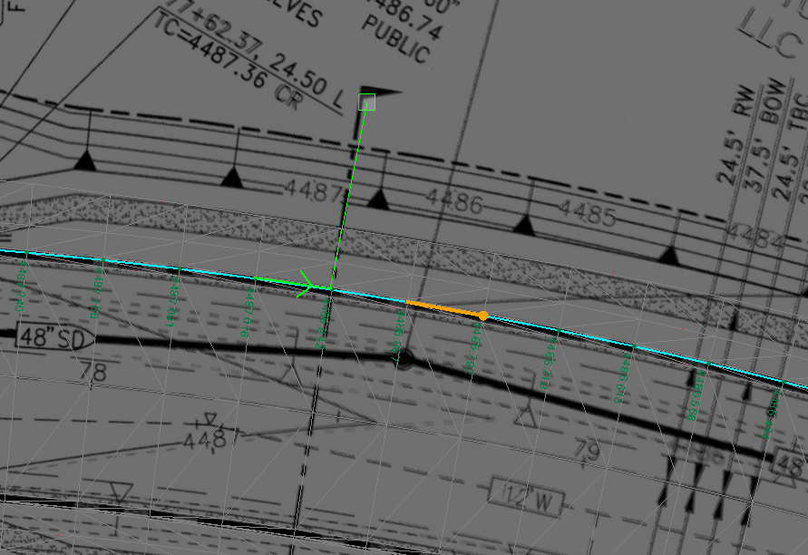 extract feature line from Corridor surface | Trimble Business Center