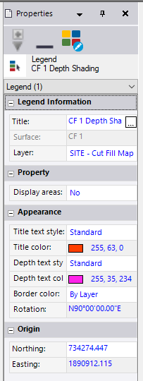 Why doesn't the Cut Fill Map Legend text color work? | Trimble Business ...