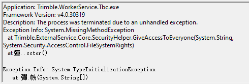 TBC 5.90 fails to start - type initialize threw an exception | Trimble Business Center