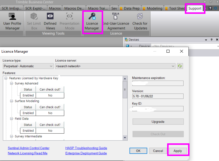 Point Tab Missing Trimble Business Center