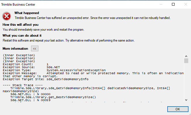 Issue with creating/importing projects over RDP | Trimble Business Center