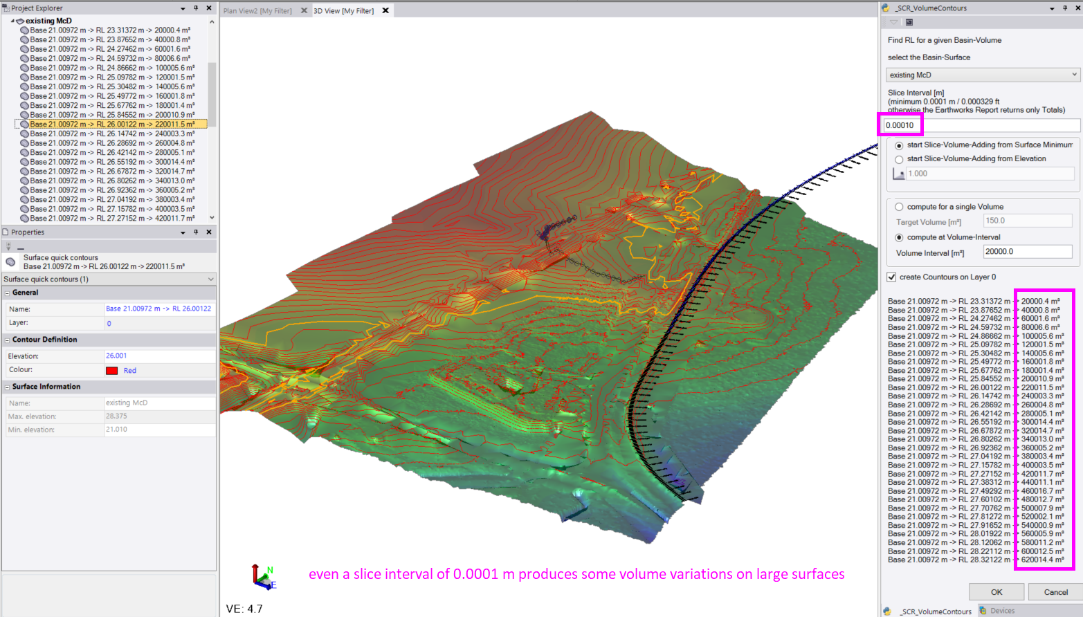 Find the altitude for a given volume | Trimble Business Center