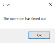 Office Synchronizer gives "The operation has timed out" error every ...