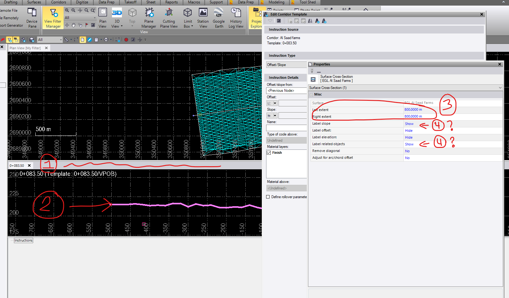 TBC 5.40 Corridor Template | Trimble Business Center