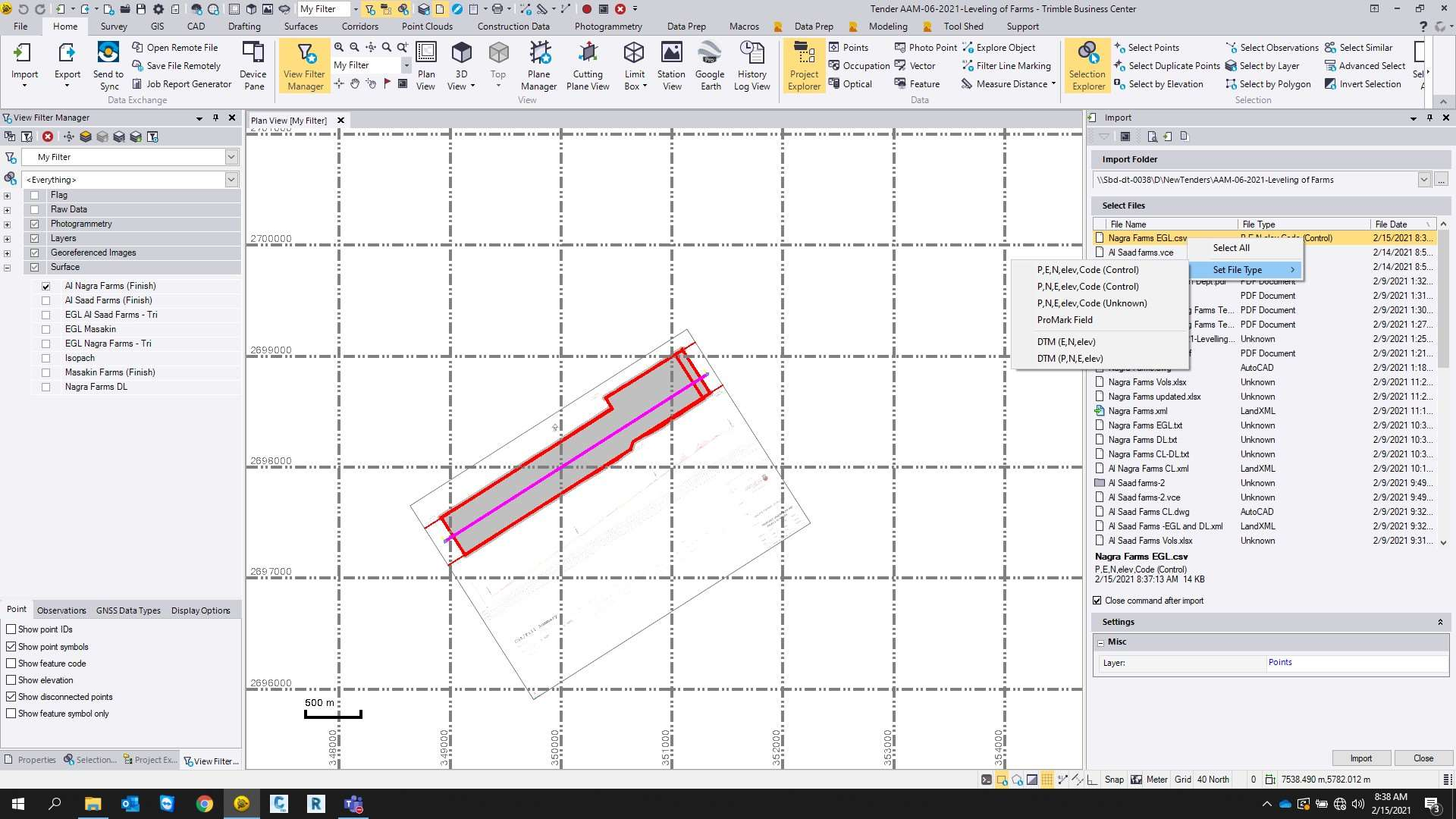 Station,Offset, Elevation, Code Option not available in Set File Type ...