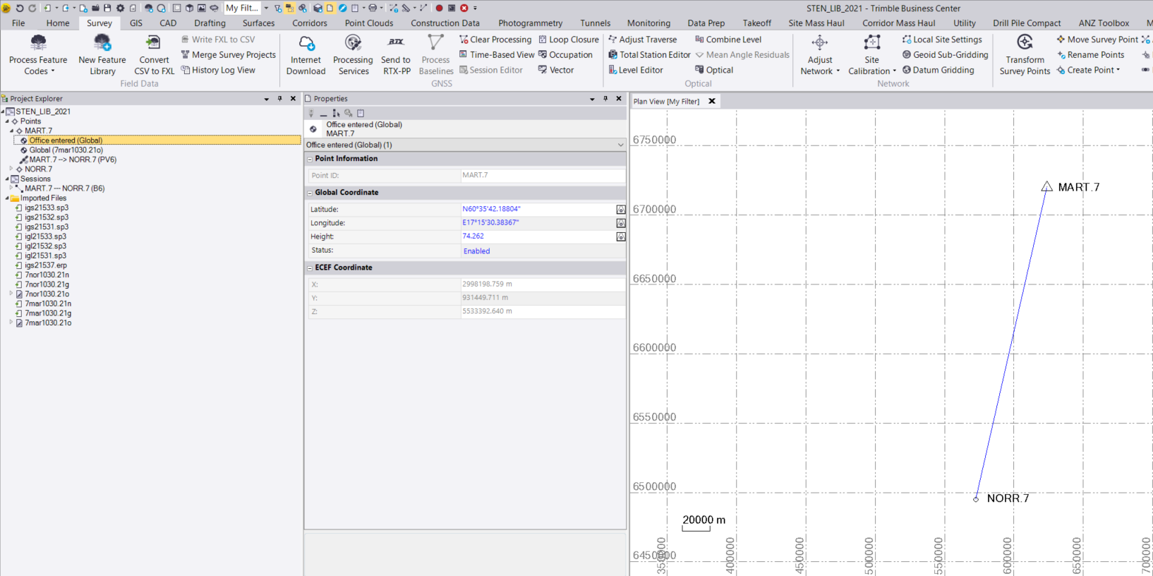 Why are control coordinates of a point changed (after GNSS baseline ...