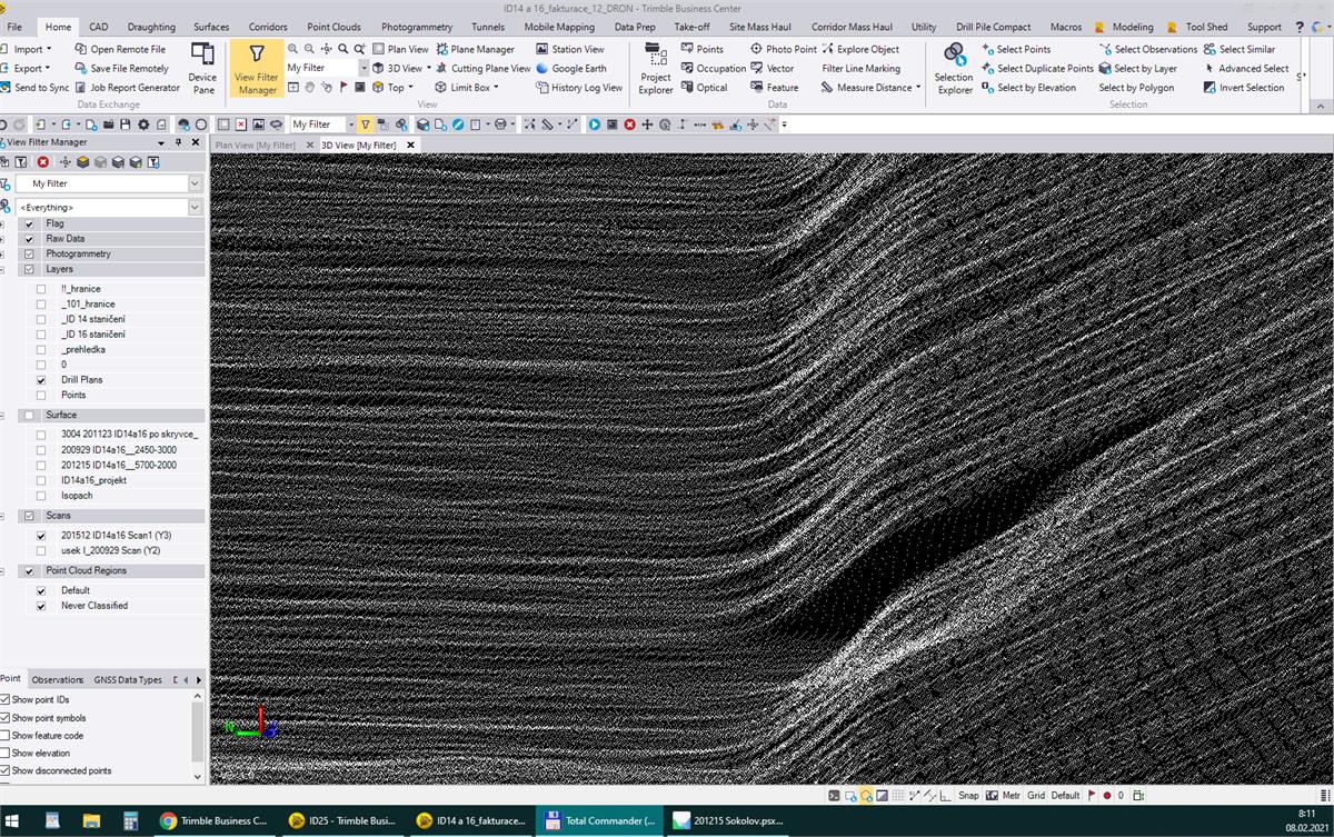 Clear surface from pointcloud | Trimble Business Center