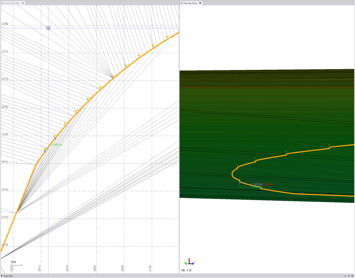 Linestring Smooth curve - stepping in TBC 2023.1 | Trimble Business Center