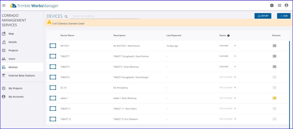 Syncing devices from TCC to Works Manager | WorksManager