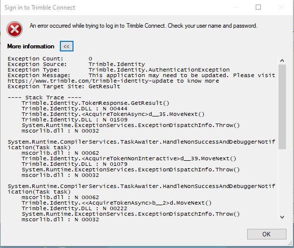 Can't Sign-In to Trimble Connect In TBC Version 5.2 | Trimble Connect User Forum