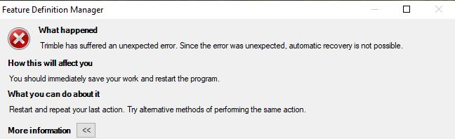 TBC definition Manager 64 bit. What would be causing this? | Trimble ...