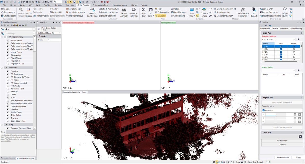 Point Cloud No Longer Visable in Normal Views. | Trimble Business Center