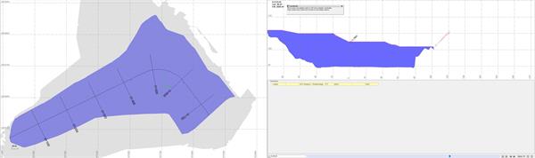 Cross section / Template view | Trimble Business Center