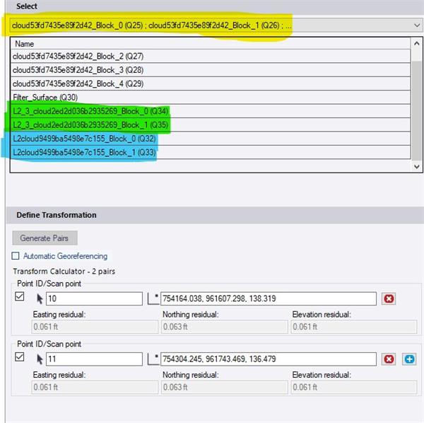 Georeference Point Cloud Sets | Trimble Business Center