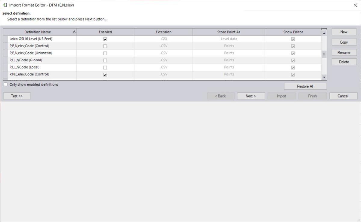 can't import csv | Trimble Business Center