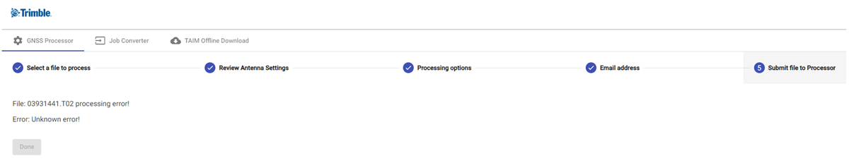 Processing Services Upload not working | Trimble Business Center