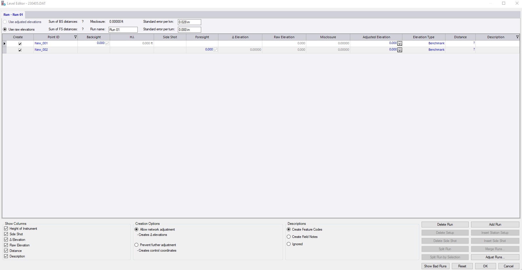 .dat file not importing correctly. | Trimble Business Center