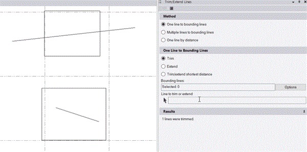 Trim/Extend a line on its both ends | Trimble Business Center