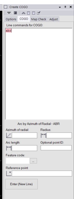 TBC COGO - Enter curve parameters with delta angle | Trimble Business Center