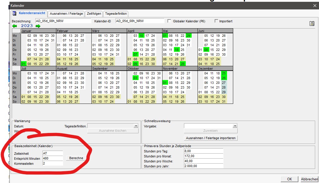 Duration format in the Gantt chart | TILOS