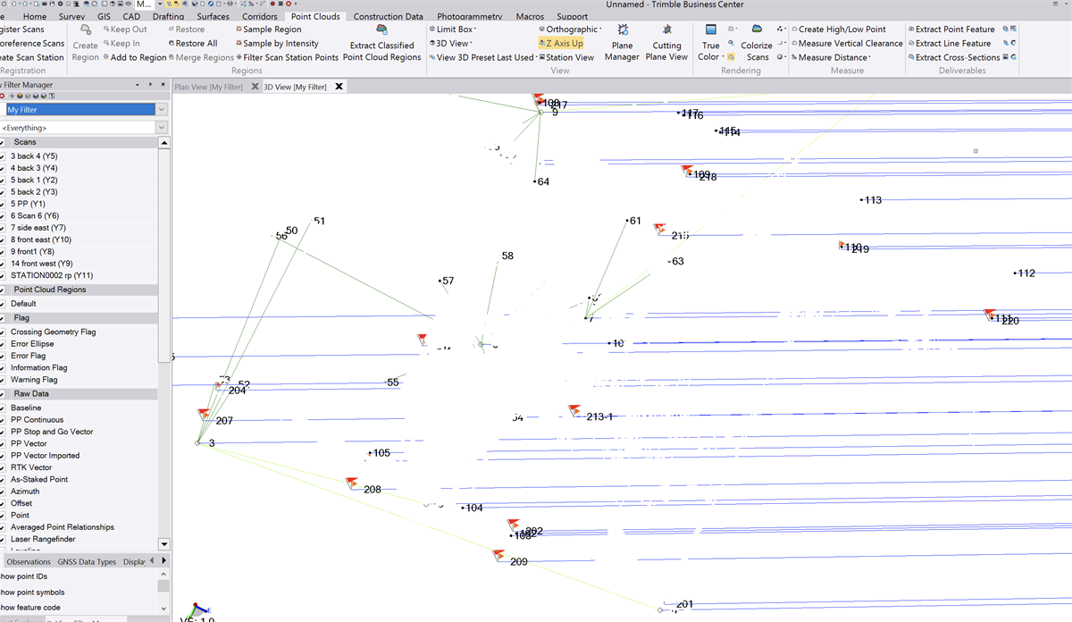 Point cloud does not display | Trimble Business Center