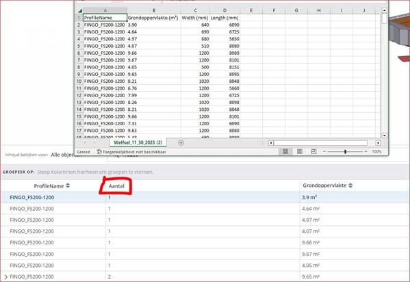 "Count" column missing when exporting to csv | Trimble Connect User Forum