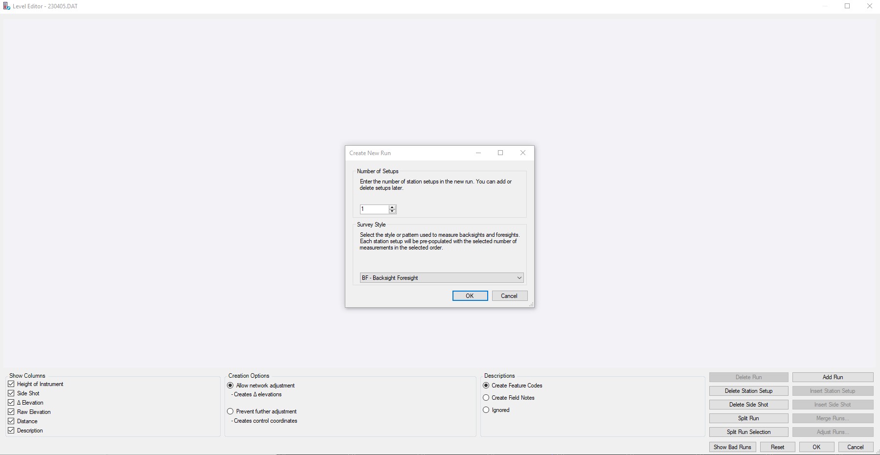 .dat file not importing correctly. | Trimble Business Center